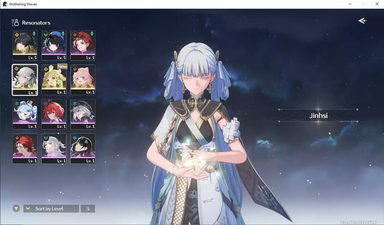 Acc #78686: (SEA) UL6 Jinhsi + Verina + Encore(Acc cổ đại, Zin Map ...