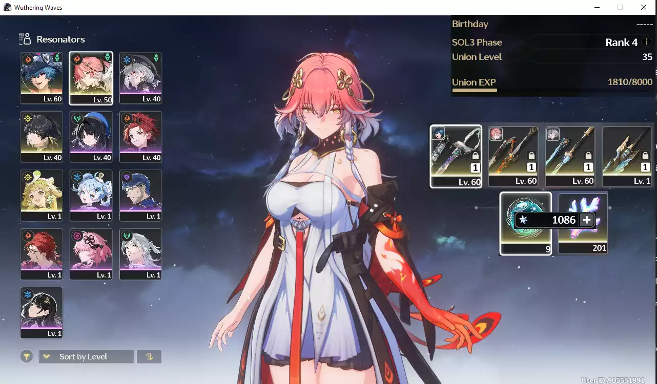 Acc #81024: (SEA) UL35 Brant Trấn + Changli Trấn + 30 vé Limit + 4 ...