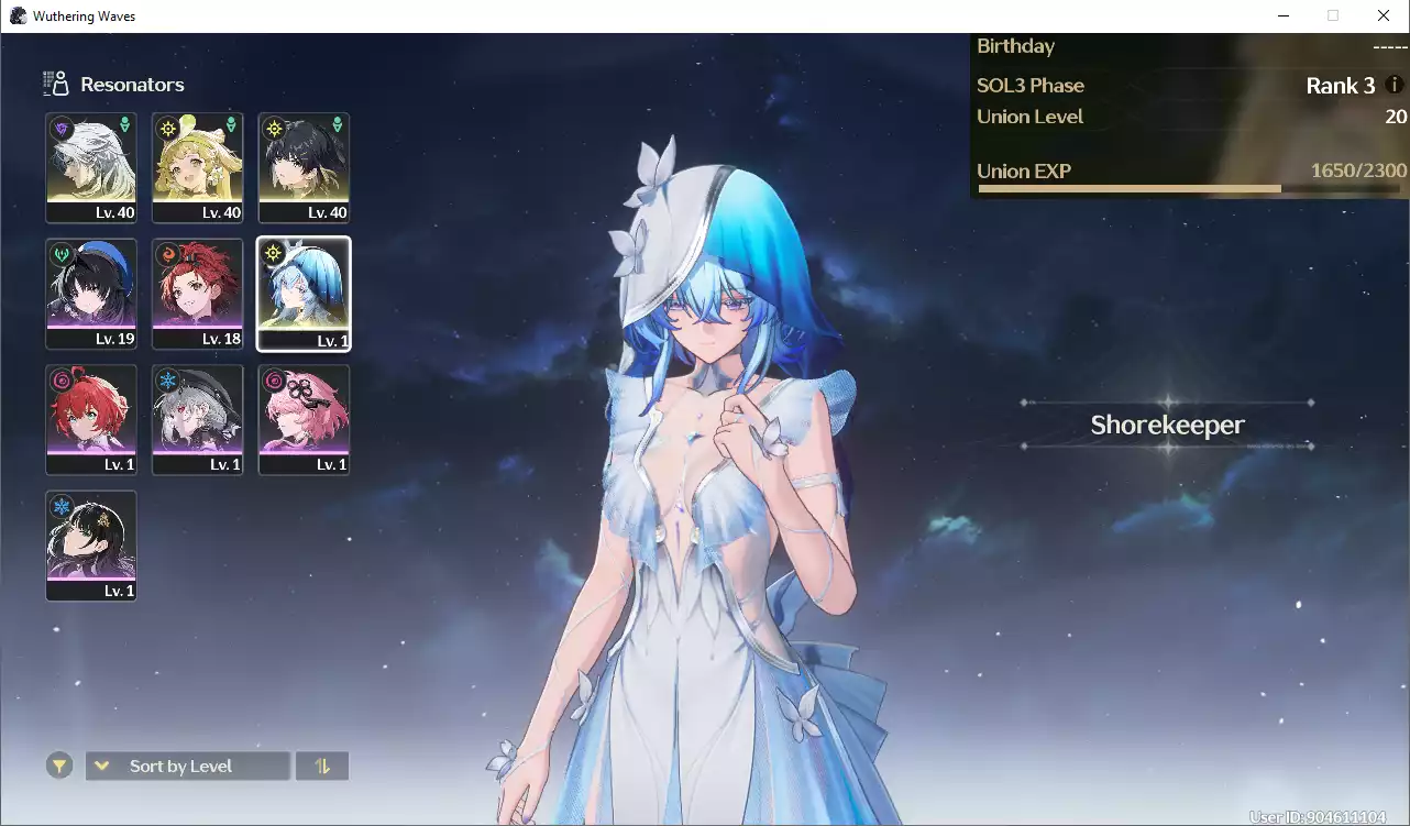 Acc #81079: (SEA) UL20 Shorekeeper + Verina RC1 ( Map còn 80%), giá ...