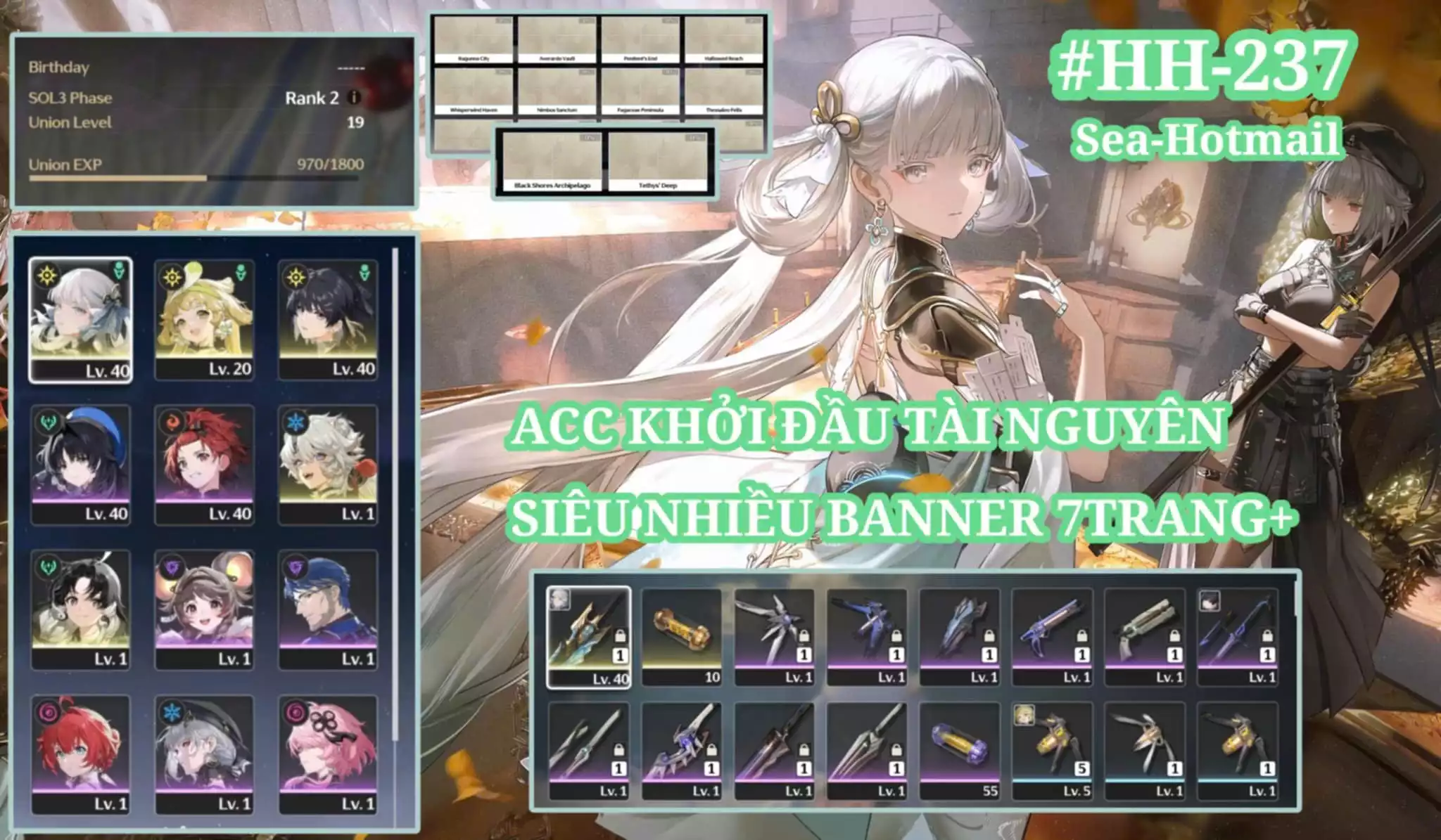 Acc #85203: [#HH-237 SEA SIÊU PHẨM LONG THẦN UL THẤP VIP] JINHSI + VERINA + LINGYANG + JIANXIN ...