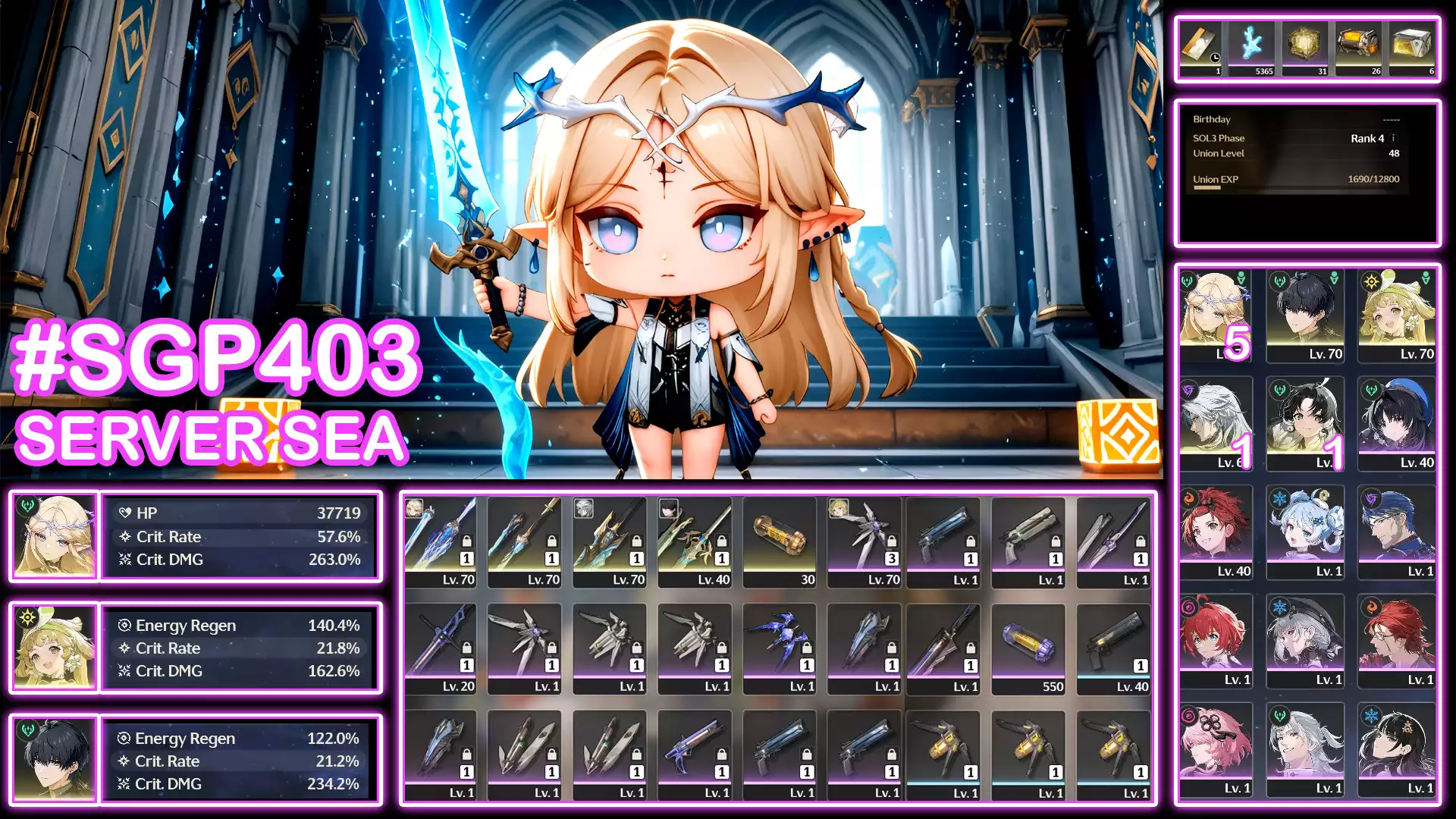 Acc #96381: AC VIP, giá 1,000,000 đ